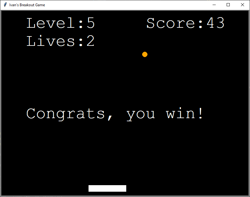 Github Ivanbaugbreakout Py Breakout Game Using Turtle