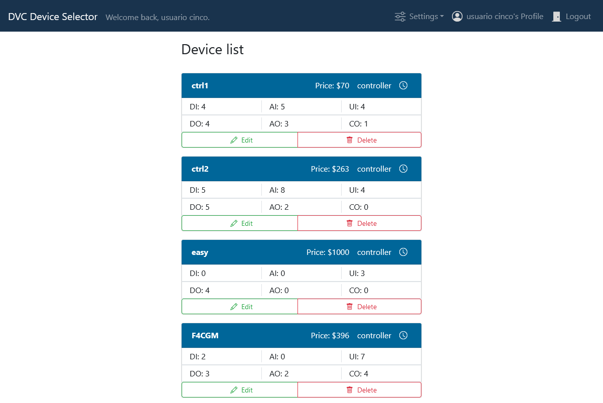 GitHub - ivanbaug/dc-ctrls: App to calculate ctrls